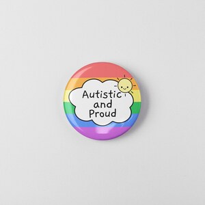 Autistic and Proud Pin Badge | ASD - Autism Awareness - Etsy