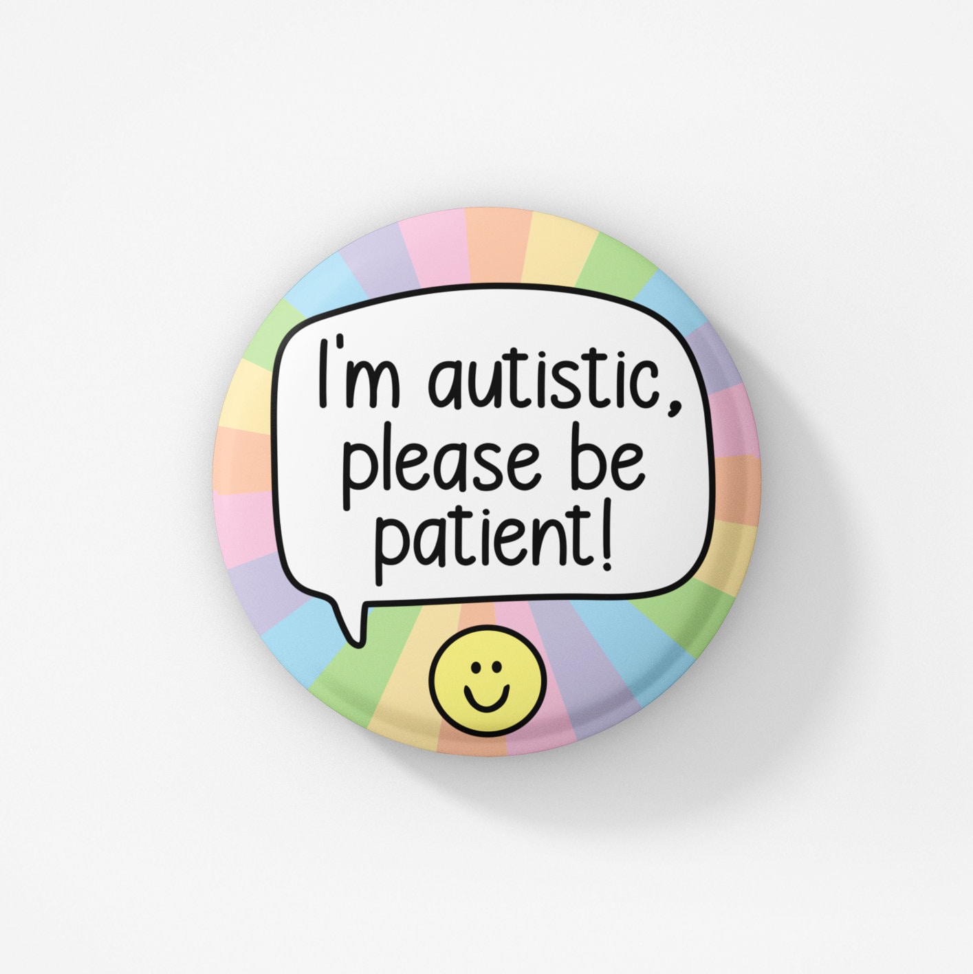 I'm Autistic Please Be Patient Badge Autism Pin | Etsy UK