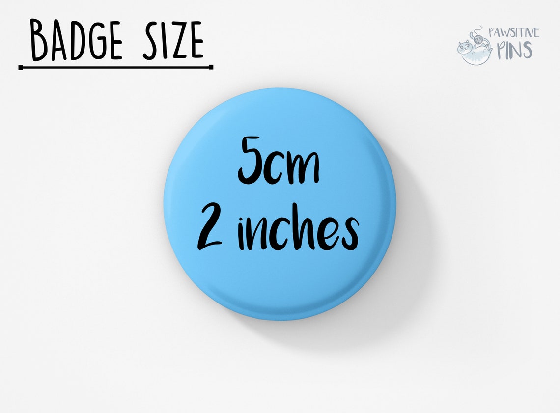 LARGE Multicolour Custom Speech Badge Pin 50MM Pins - Etsy