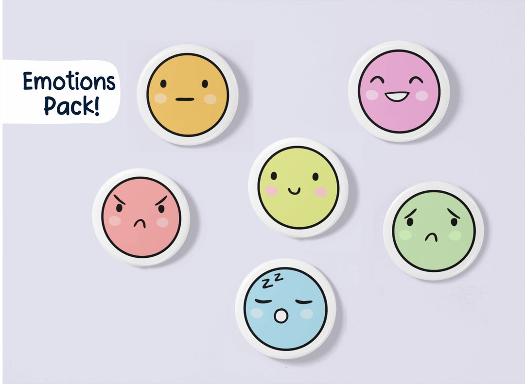 Emotions Badge Set INCLUDES 6 Badges Emotions Feelings - Etsy Australia