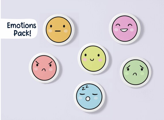 Emotions Badge Set INCLUDES 6 Badges Emotions Feelings - Etsy Australia