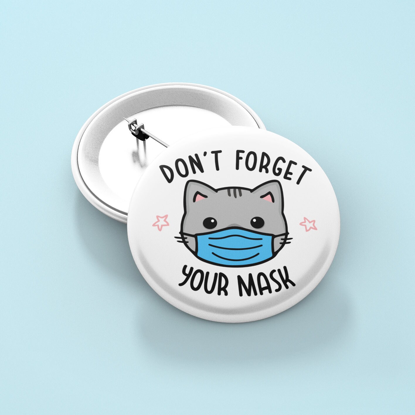 Don't Forget Your Mask Badge Pin Wear A Mask Face | Etsy