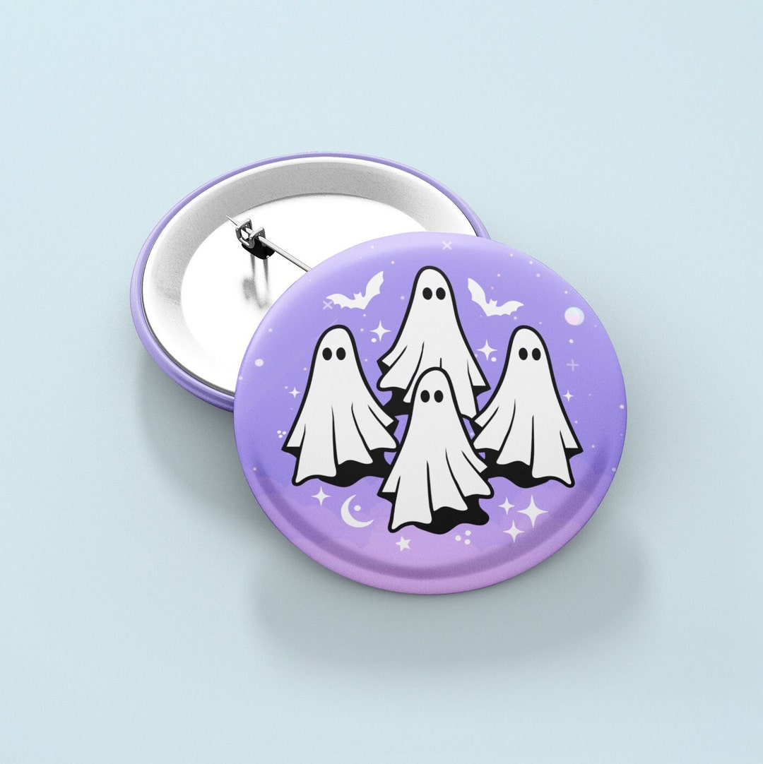 Ghost Crew Pin Badge | Halloween Pins - Boo - Ghosts - Ghost Badge ...