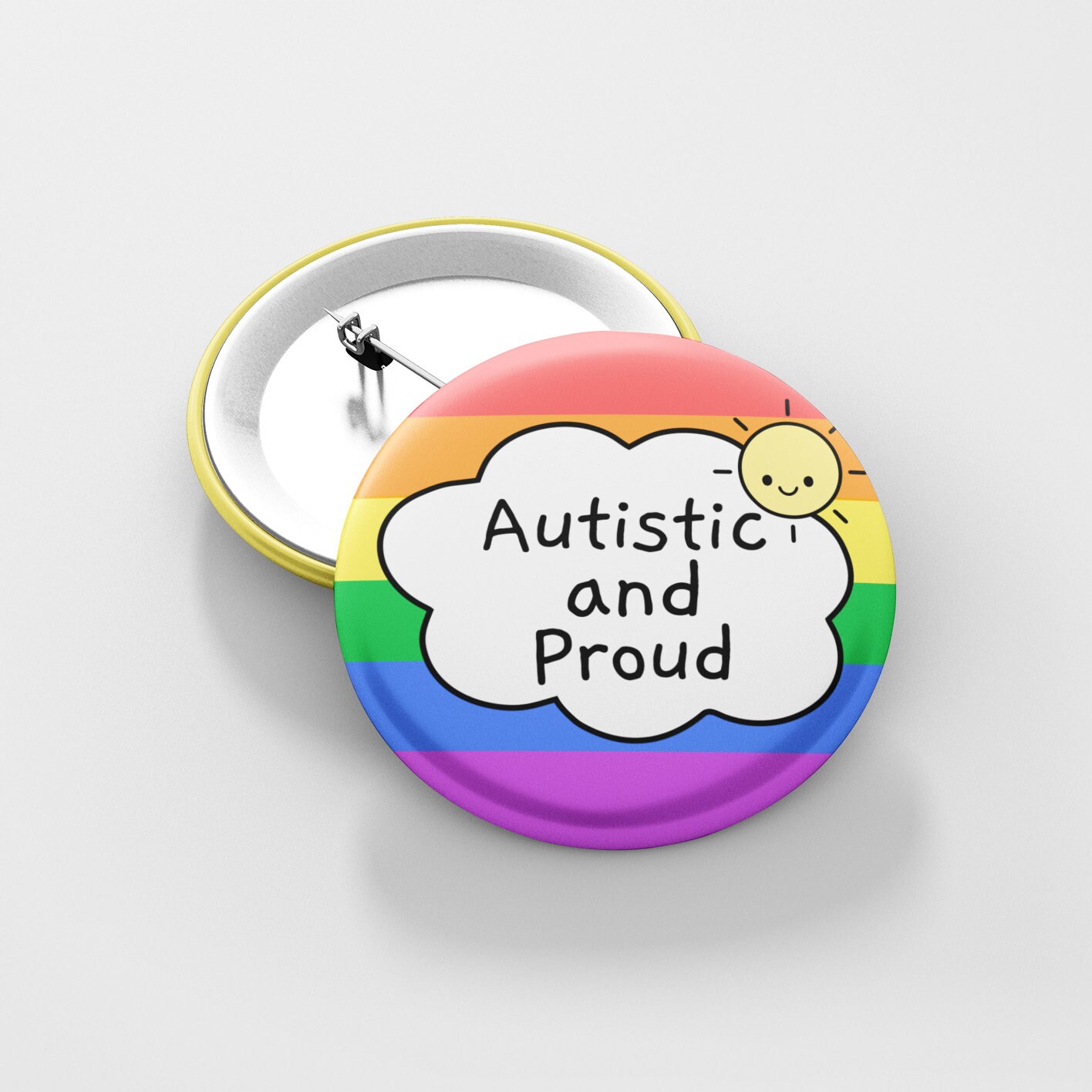 Autistic and Proud Pin Badge ASD Autism Awareness - Etsy