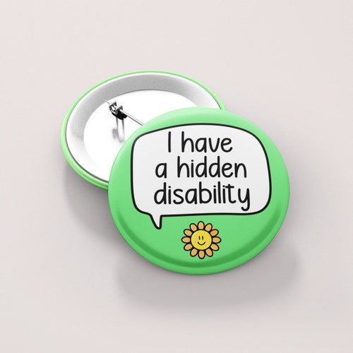 I Have A Hidden Disability Badge Pin Hidden Disability - Etsy UK