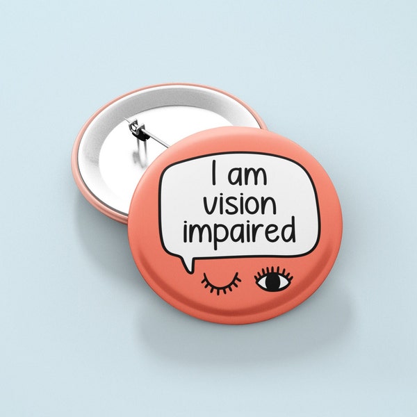 Vision Impaired Pin - Etsy