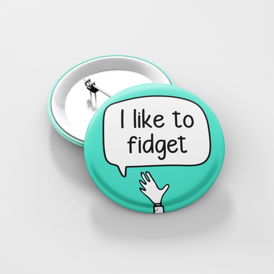 I Like to Fidget Badge Pin Stimming Pins Stim Fidget Gift - Etsy