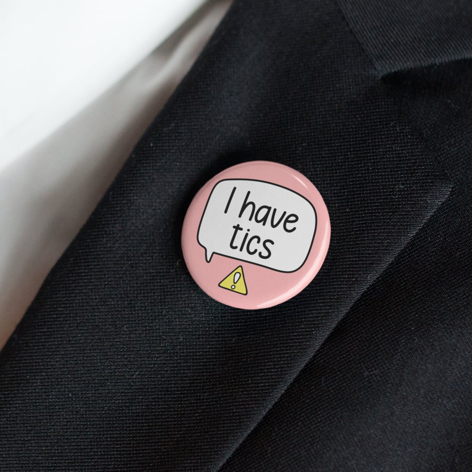 I Have Tics Badge Pin Tourette's Syndrome Tic Disorder - Etsy UK