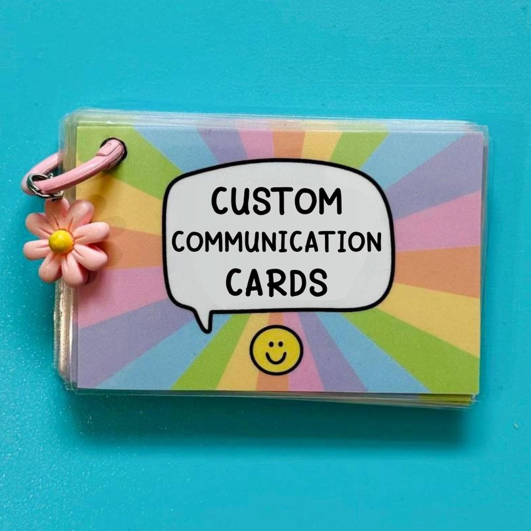 CUSTOM Physical Communication Cards - Cards, Custom Wording, Autism ...