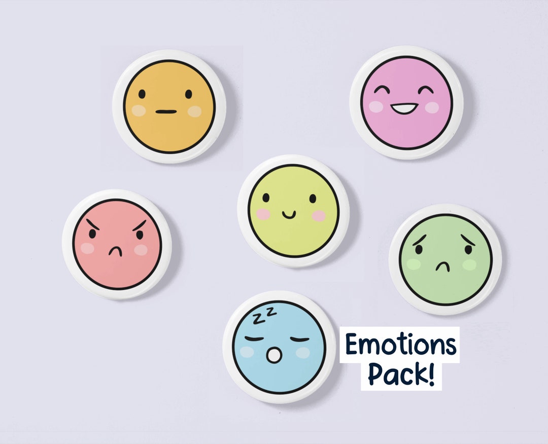 Emotions Badge Set | INCLUDES 6 Badges | Emotions - Feelings - Etsy