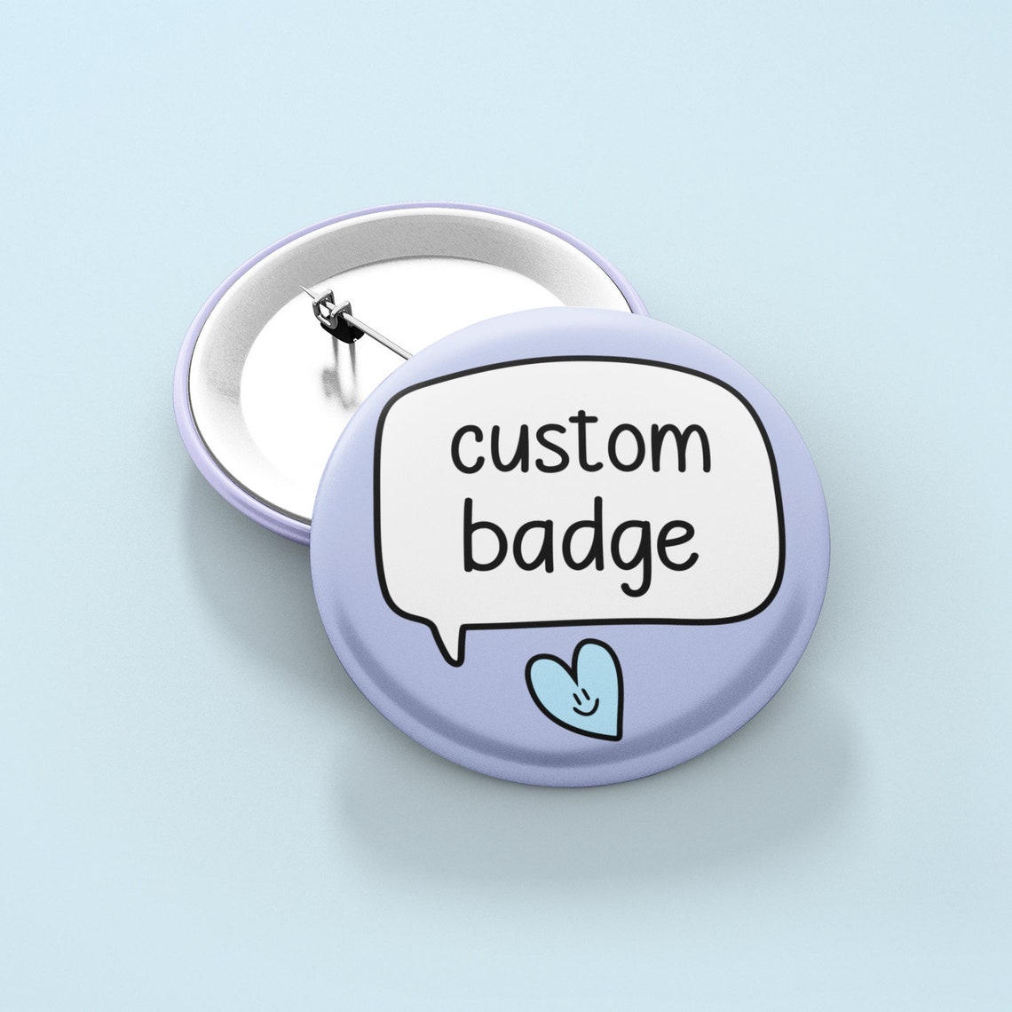 Custom Badge Pin Create Your Own Pin Personalised T Etsy