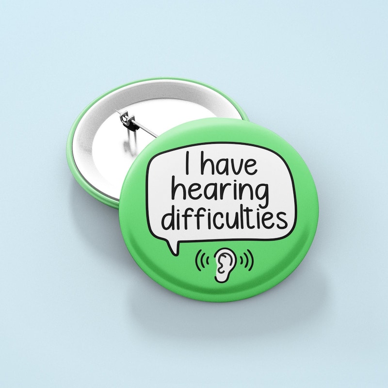 Hearing Impaired Button Pin - Etsy UK