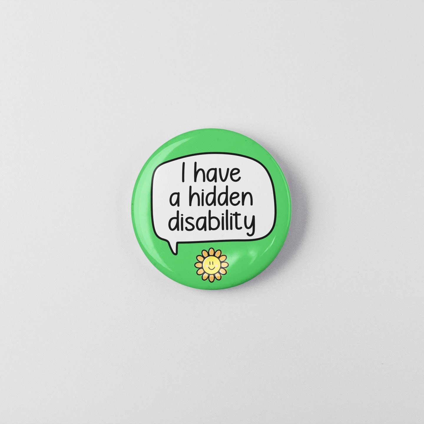 I Have A Hidden Disability Badge Pin | Hidden Disability - Invisible ...