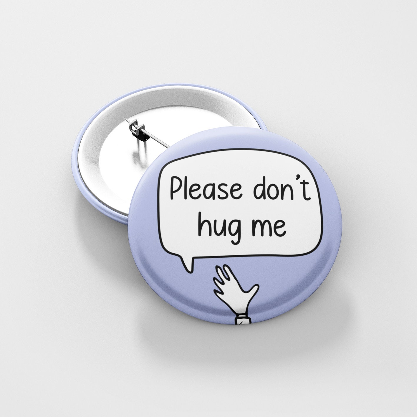 Please Don't Hug Me Badge Pin | Respect Boundaries - I Don’t Hug - Don ...