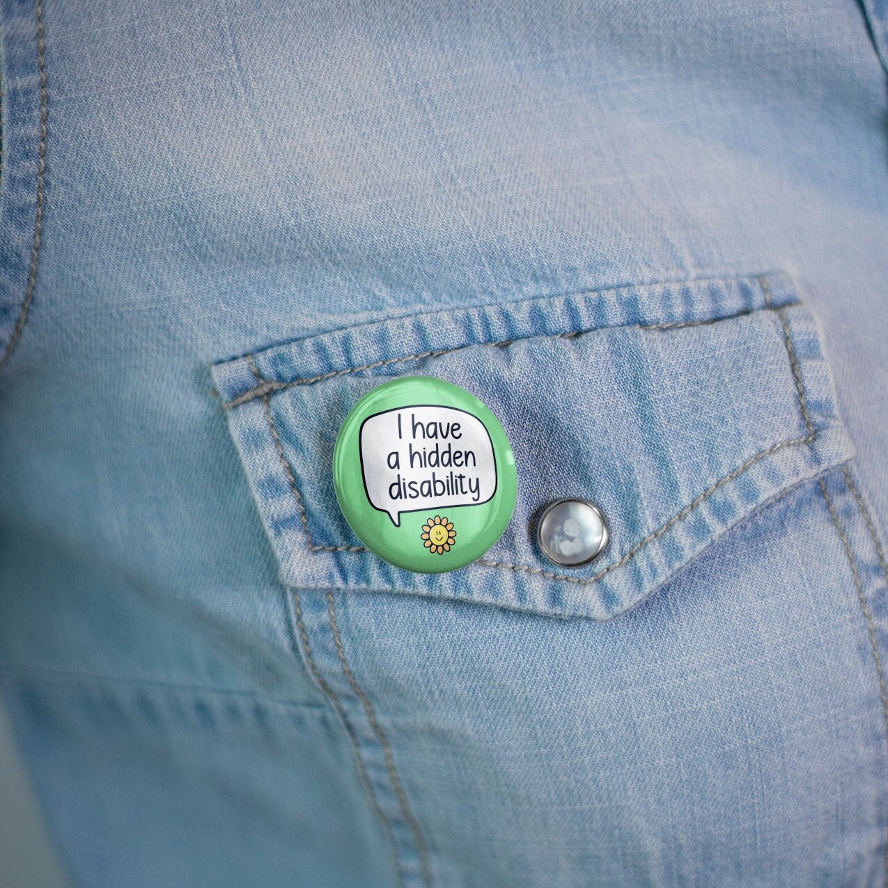 I Have A Hidden Disability Badge Pin Hidden Disability | Etsy