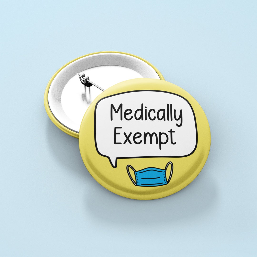 Medically Exempt Badge Pin | Hidden Disability - Face Covering ...