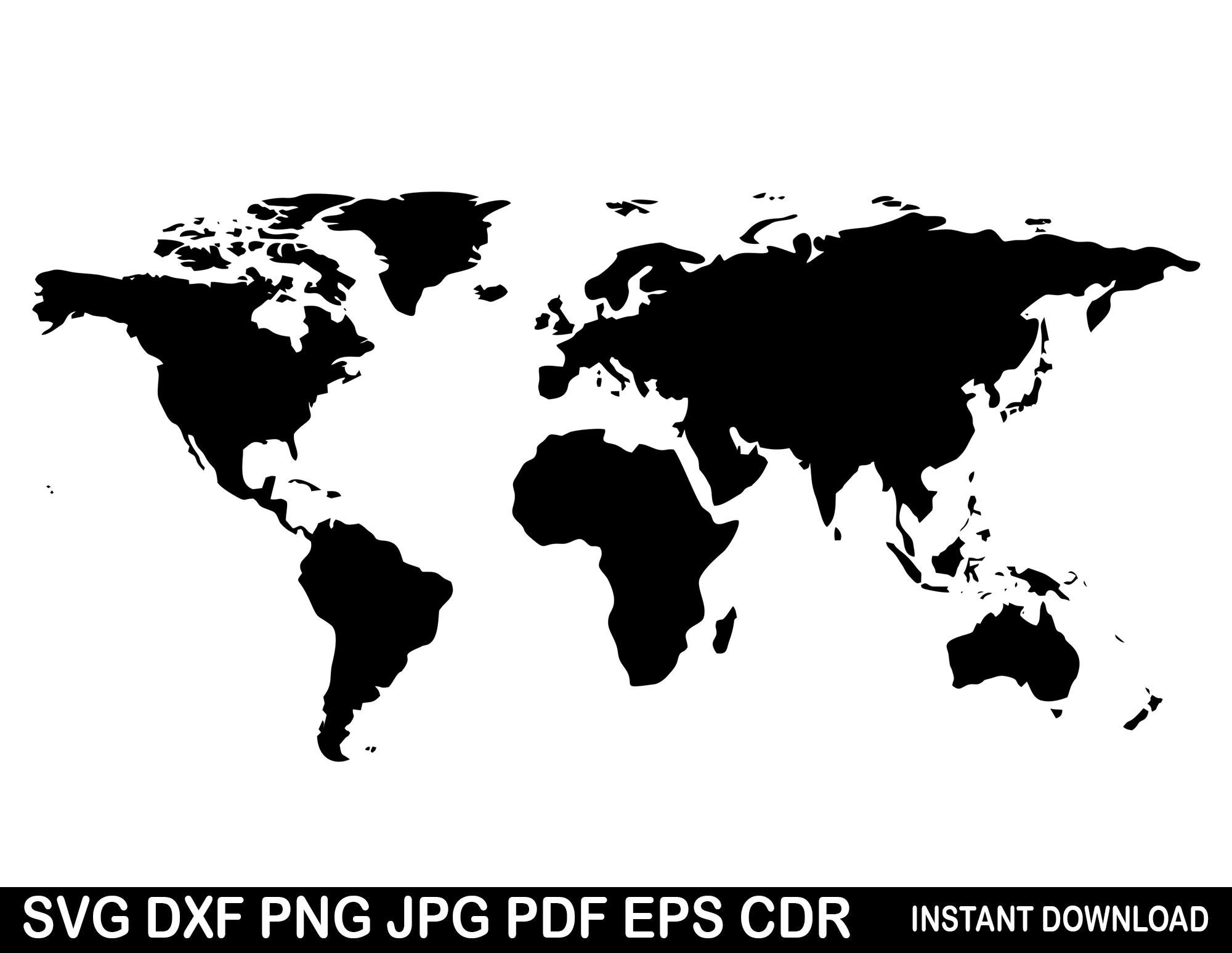 World Map Svg Bundle World Map Svg File For Cricut Earth Etsy Porn ...