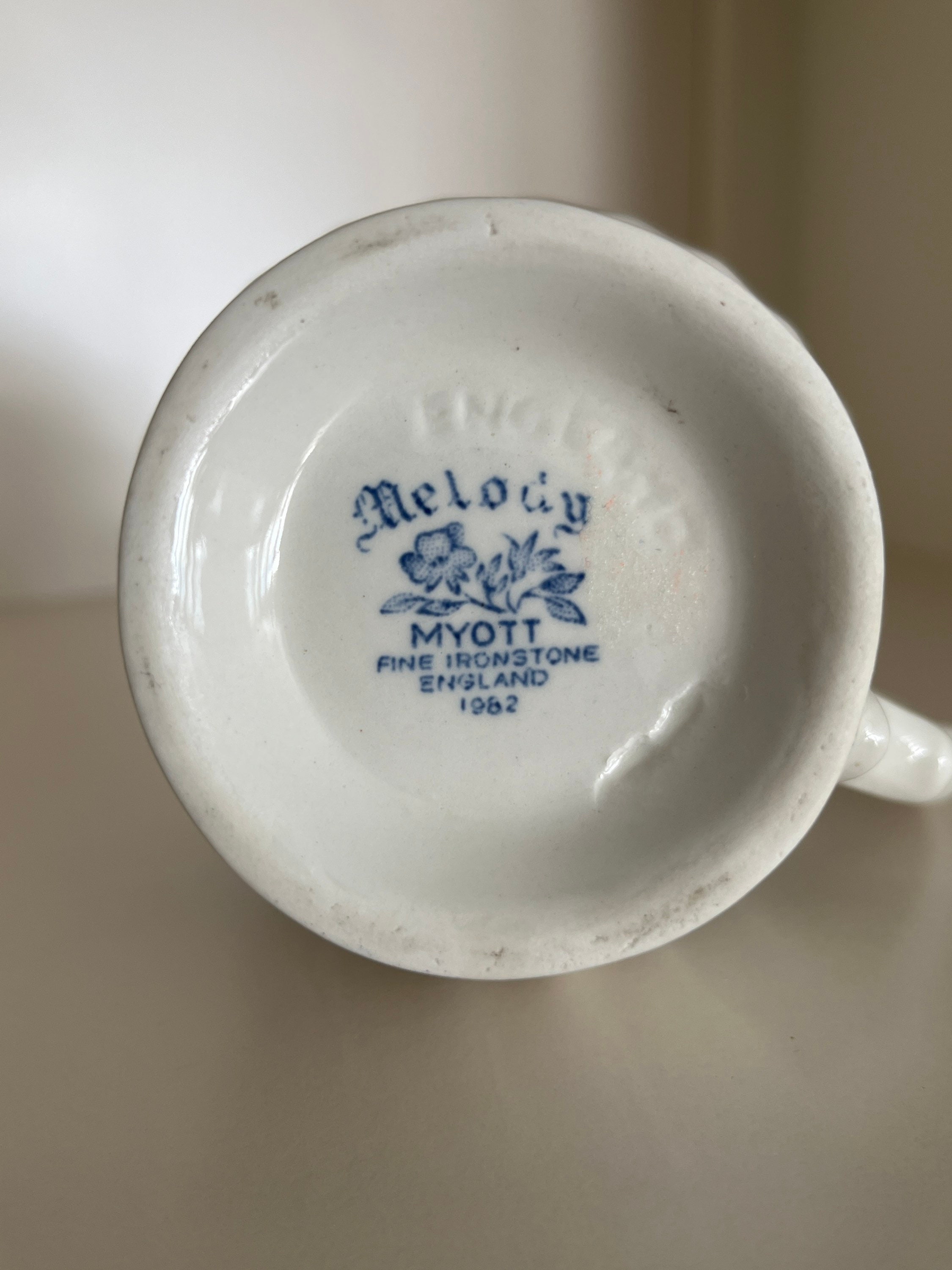 Melody Myott Fine Ironstone England 1962 Porcelain Pitcher - Etsy