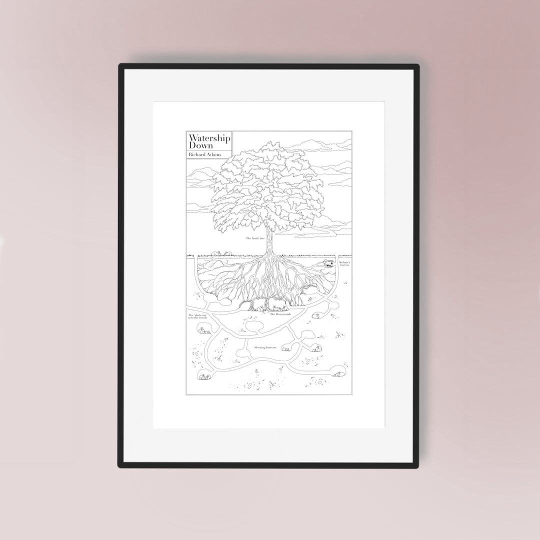 Watership Down Beech Tree Burrow Print | Beech Tree Burrow / Warren ...