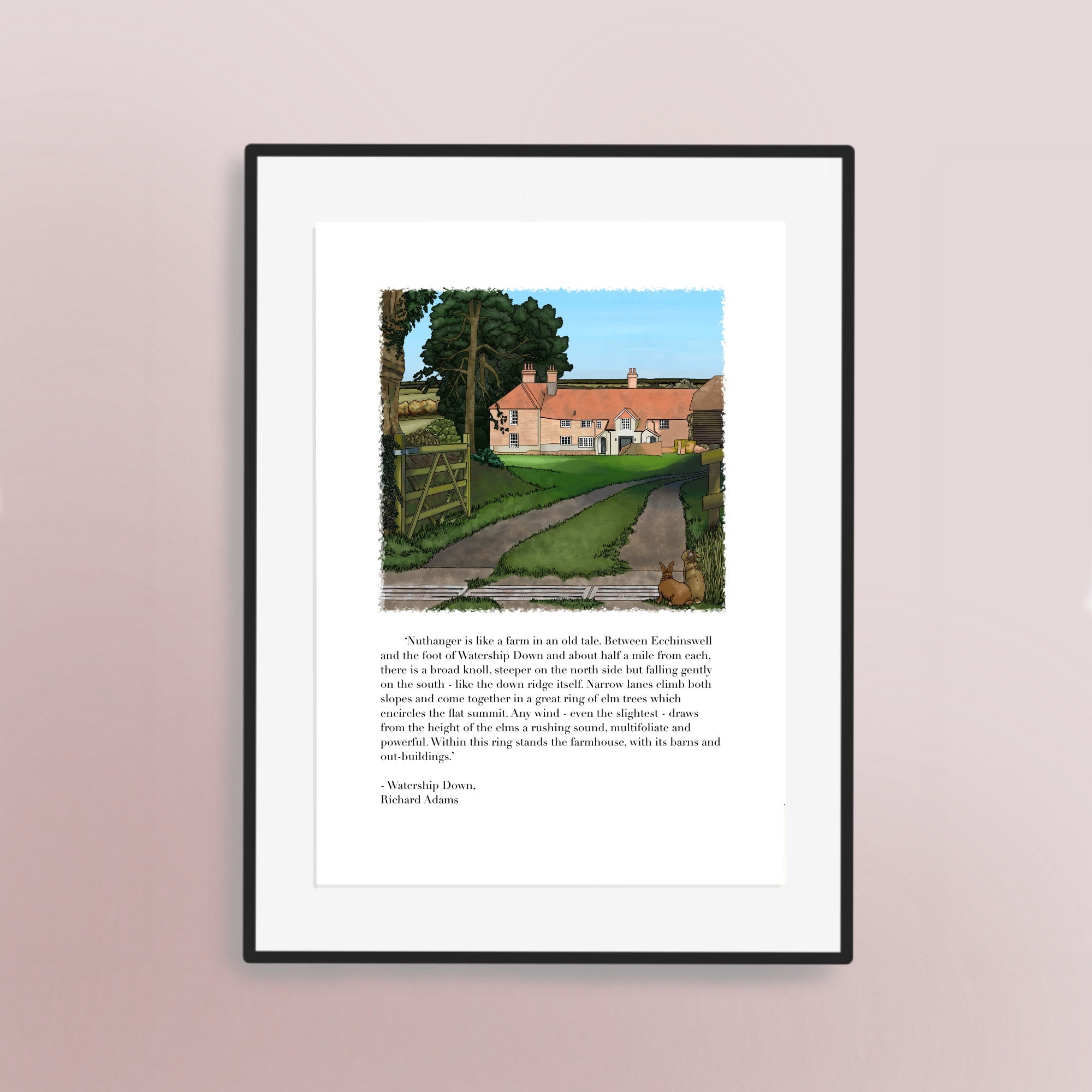 Watership Down Book Quote Print 3 of 3 Nuthanger Farm Hand Drawn ...