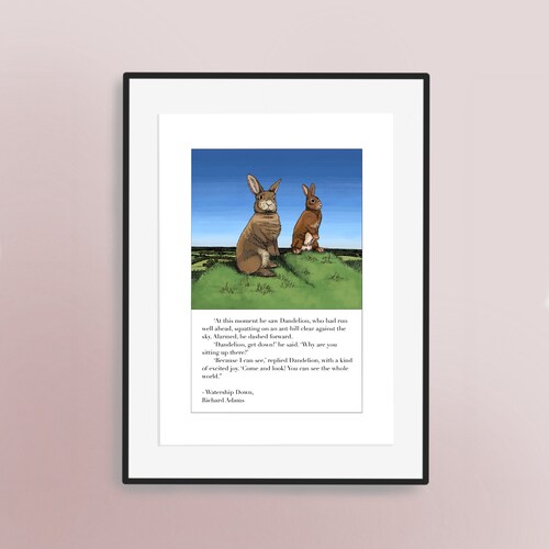 Watership Down Map Print Visual Map Guide of the Book Hand - Etsy