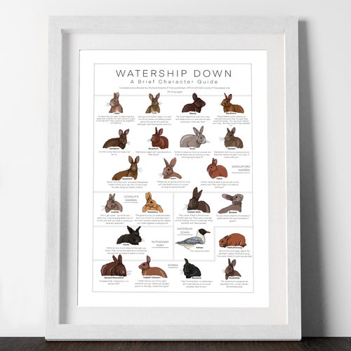 Black Rabbit Watership Down signed Art Print - Etsy UK