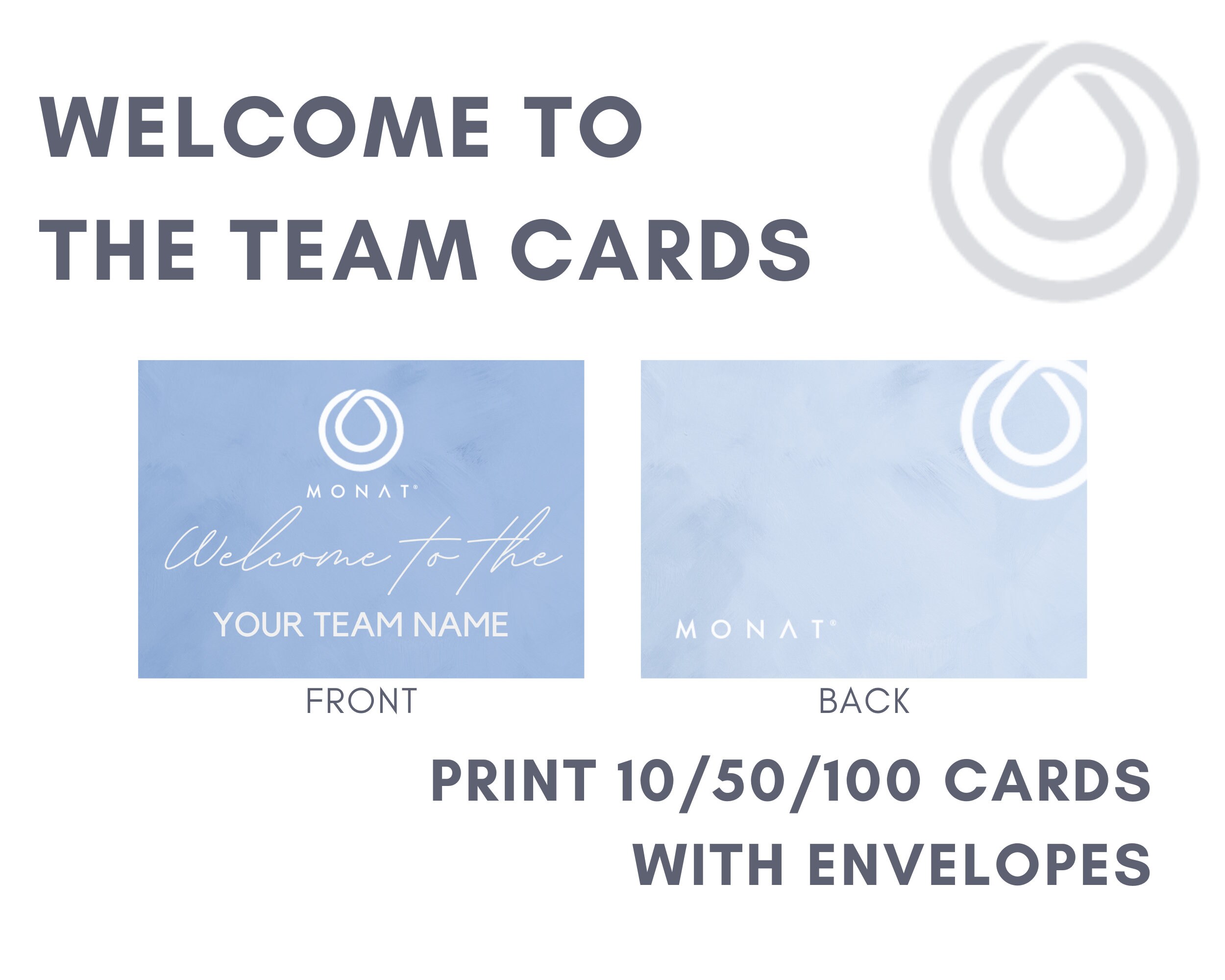 MONAT Welcome to the Team Cards - Etsy