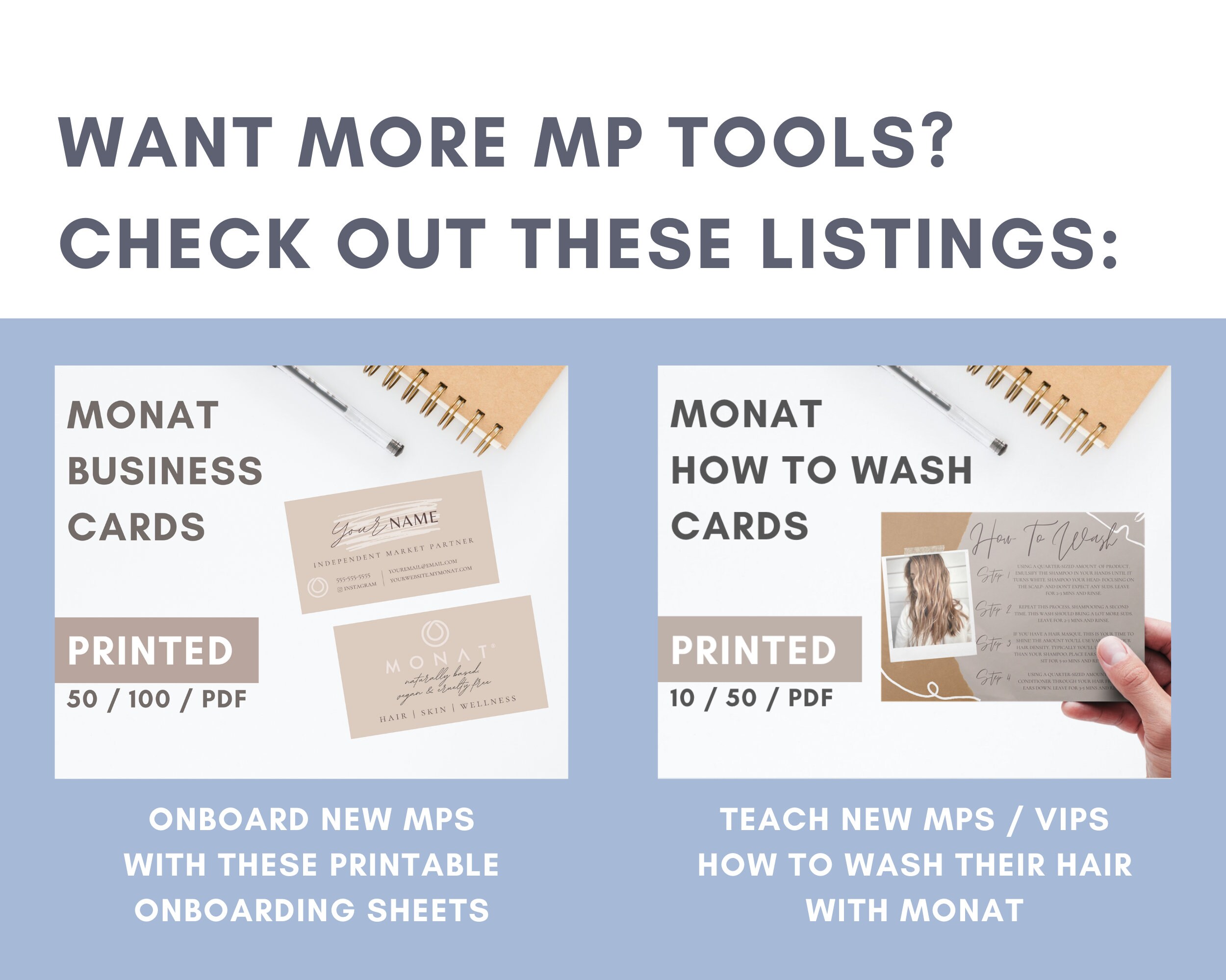 MONAT Welcome to the Team Cards - Etsy