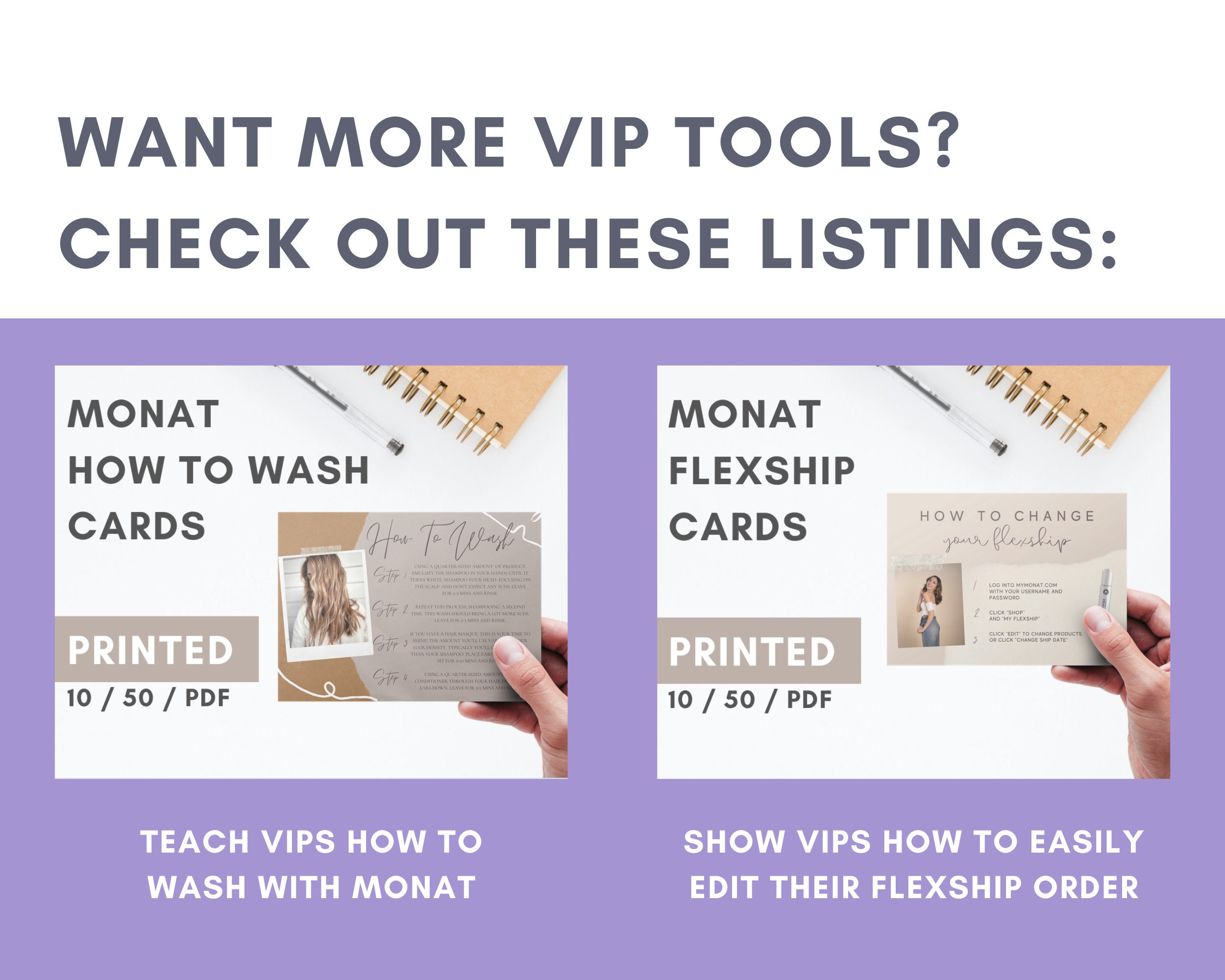 MONAT Thank You VIP Cards - Etsy
