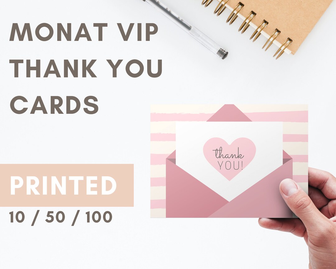 MONAT Thank You VIP Cards - Etsy