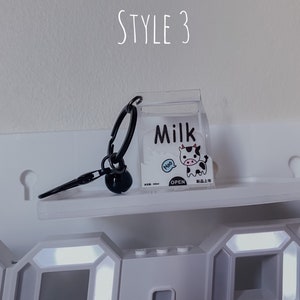 Cute Milk Carton Key Chain, Cute Keychain, Aesthetic Keychain, Adorable ...