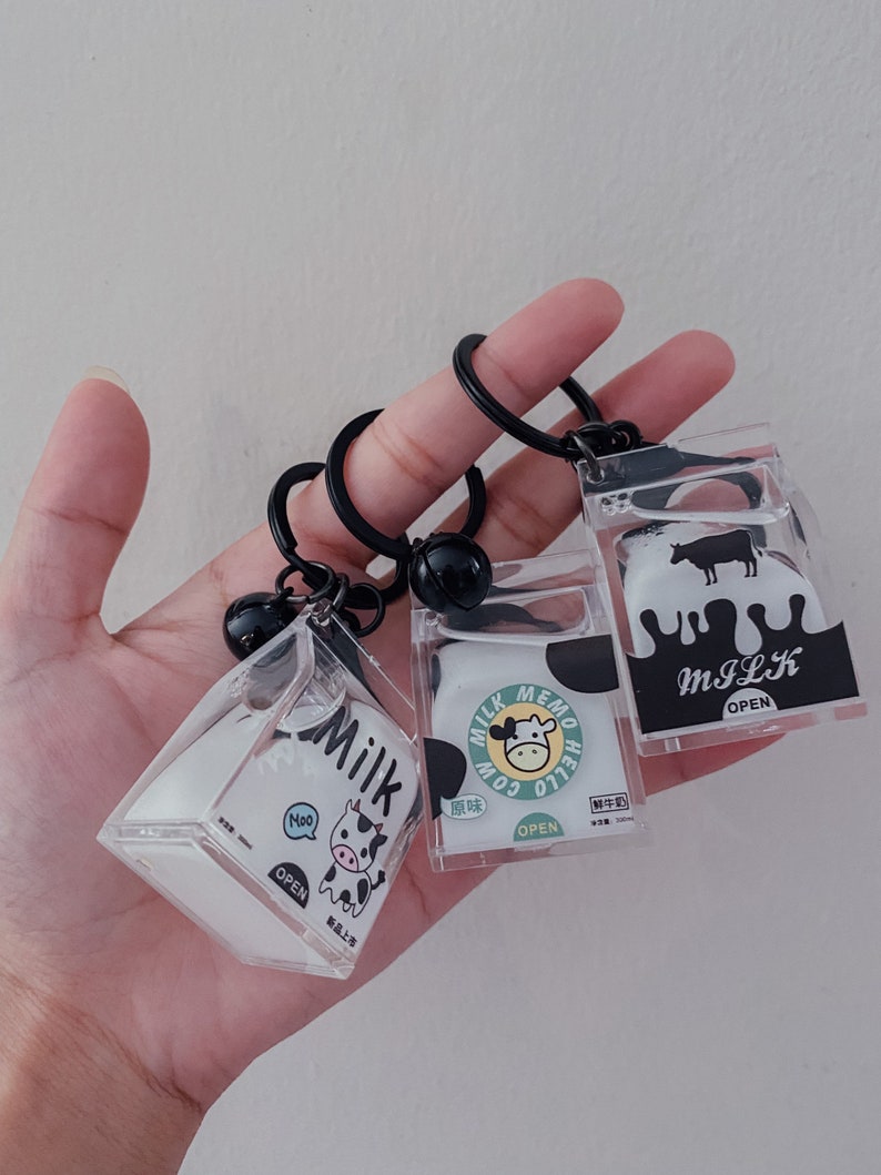 Cute Milk Carton Key Chain, Cute Keychain, Aesthetic Keychain, Adorable ...