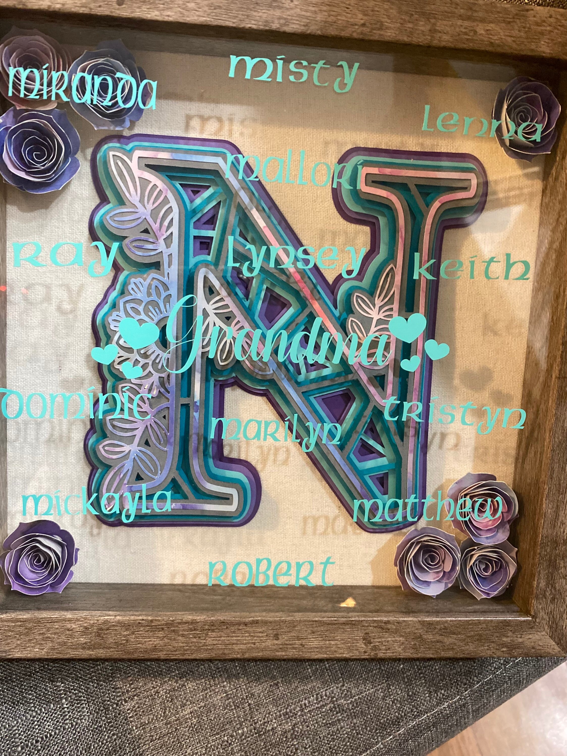 3D Layered Letter Shadow Box Nursery Decor Bedroom Decor - Etsy