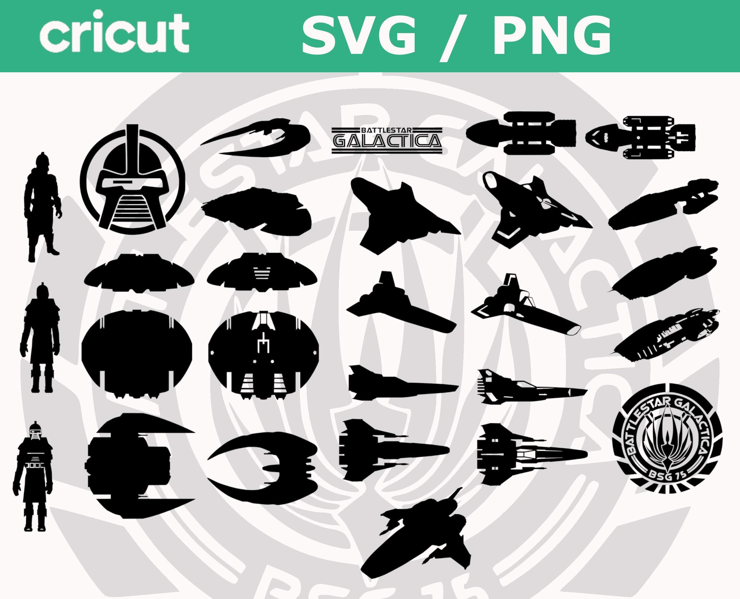 SVG / PNG Battlestar Galactica - Cut Files - Etsy