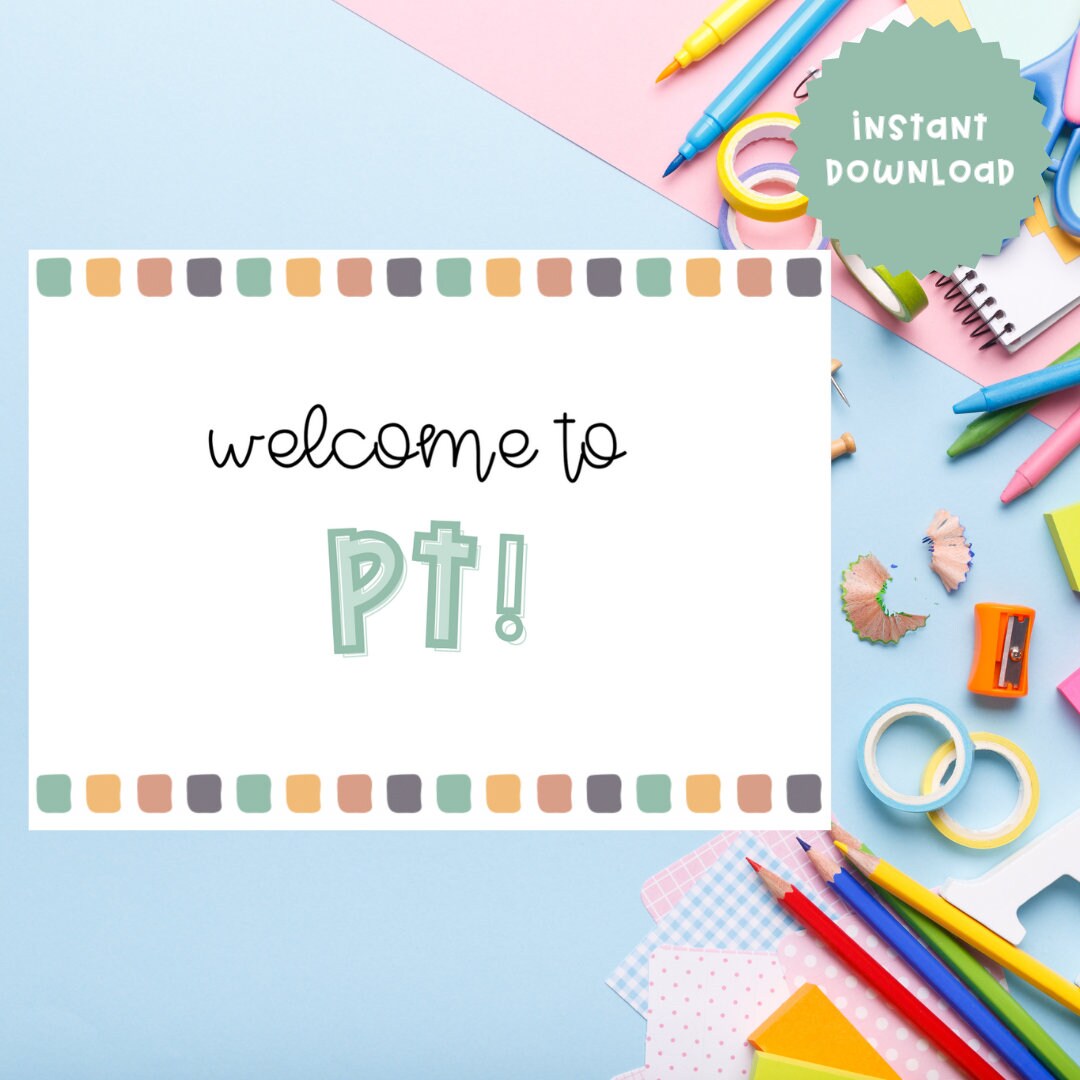 Occupational Therapy Welcome Sign | Physical Therapy Welcome Sign ...