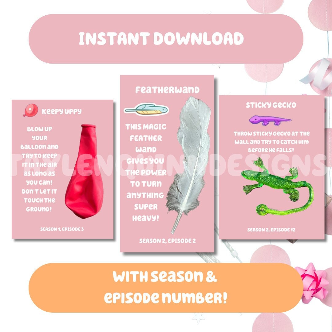 Party Favor Labels Bundle | Pink | Keepy Uppy | Featherwand | Sticky ...