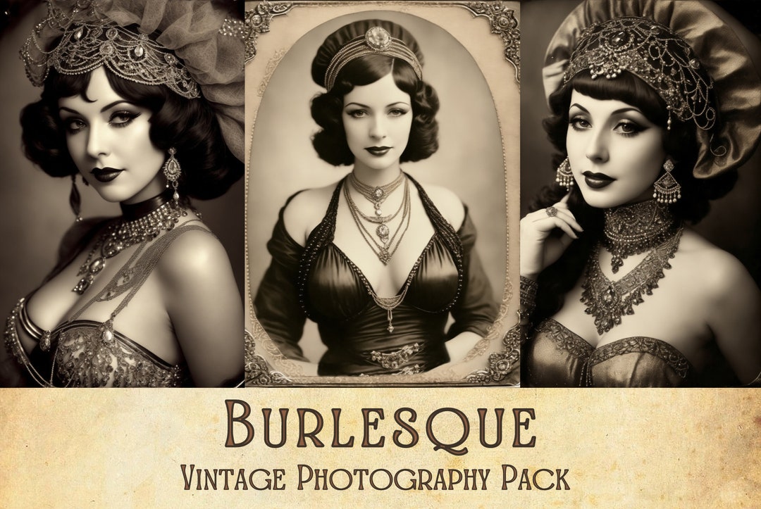 Burlesque Vintage Photography Pack 3 Photos Etsy