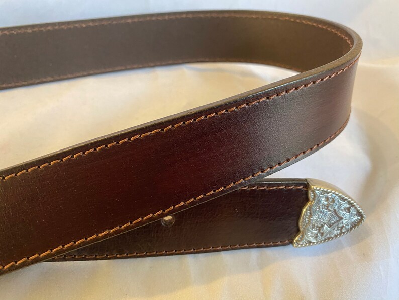 Leather Brown Weston Belt | Etsy