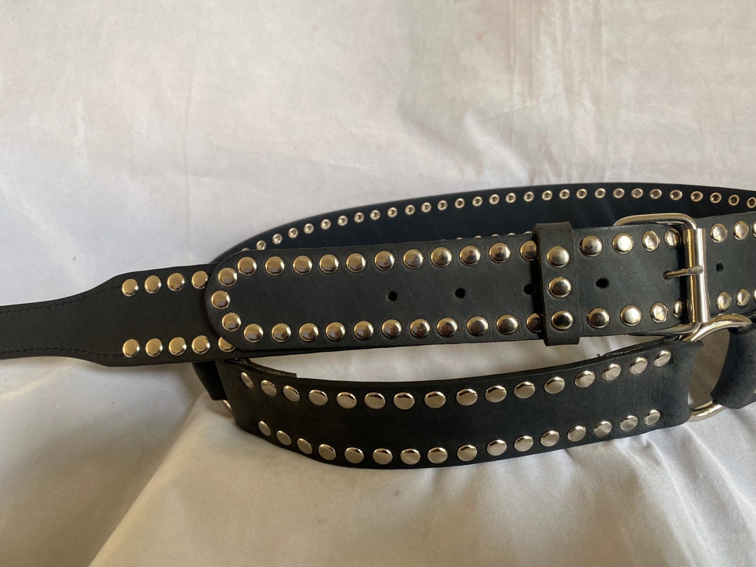 Black Ring Studded Guitar Strap - Etsy