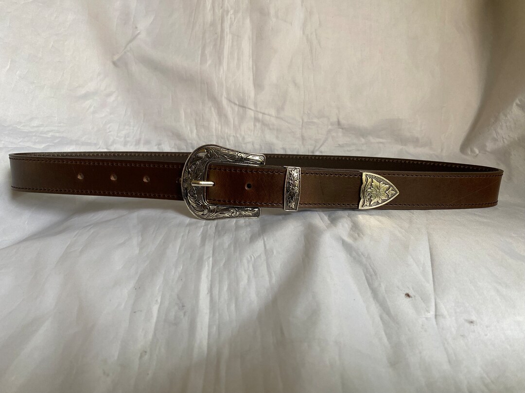 Leather Brown Weston Belt - Etsy