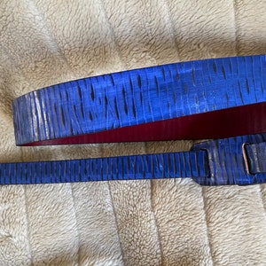 Electric Blue Leather Guitar Strap - Etsy