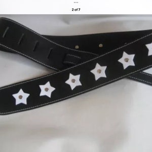 Genuine Leather Star Guitar Strap - Etsy