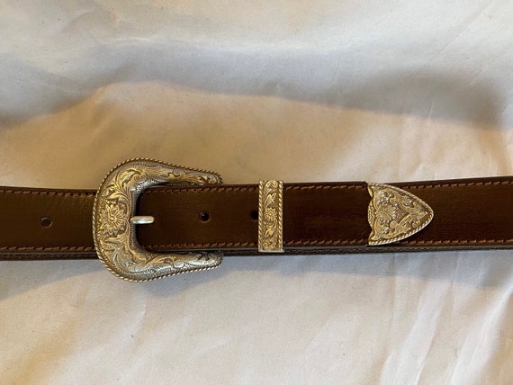 Leather Brown Weston Belt | Etsy