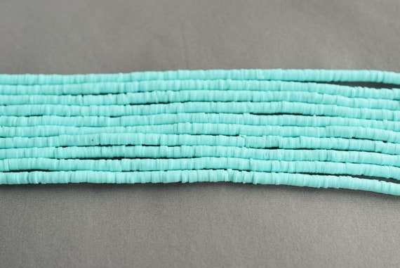 Light Turquoise Disc Beads Heishi Disc Beads Full Strand | Etsy