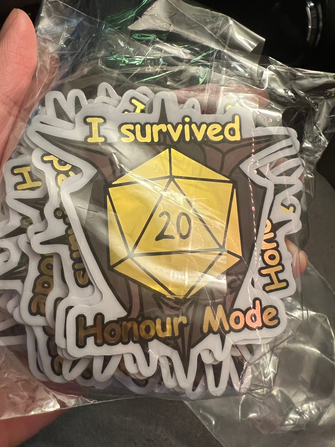 I Survived Honour Mode BG3 Baldur’s Gate 3 3” STICKER Gold Hot Stamp - Etsy
