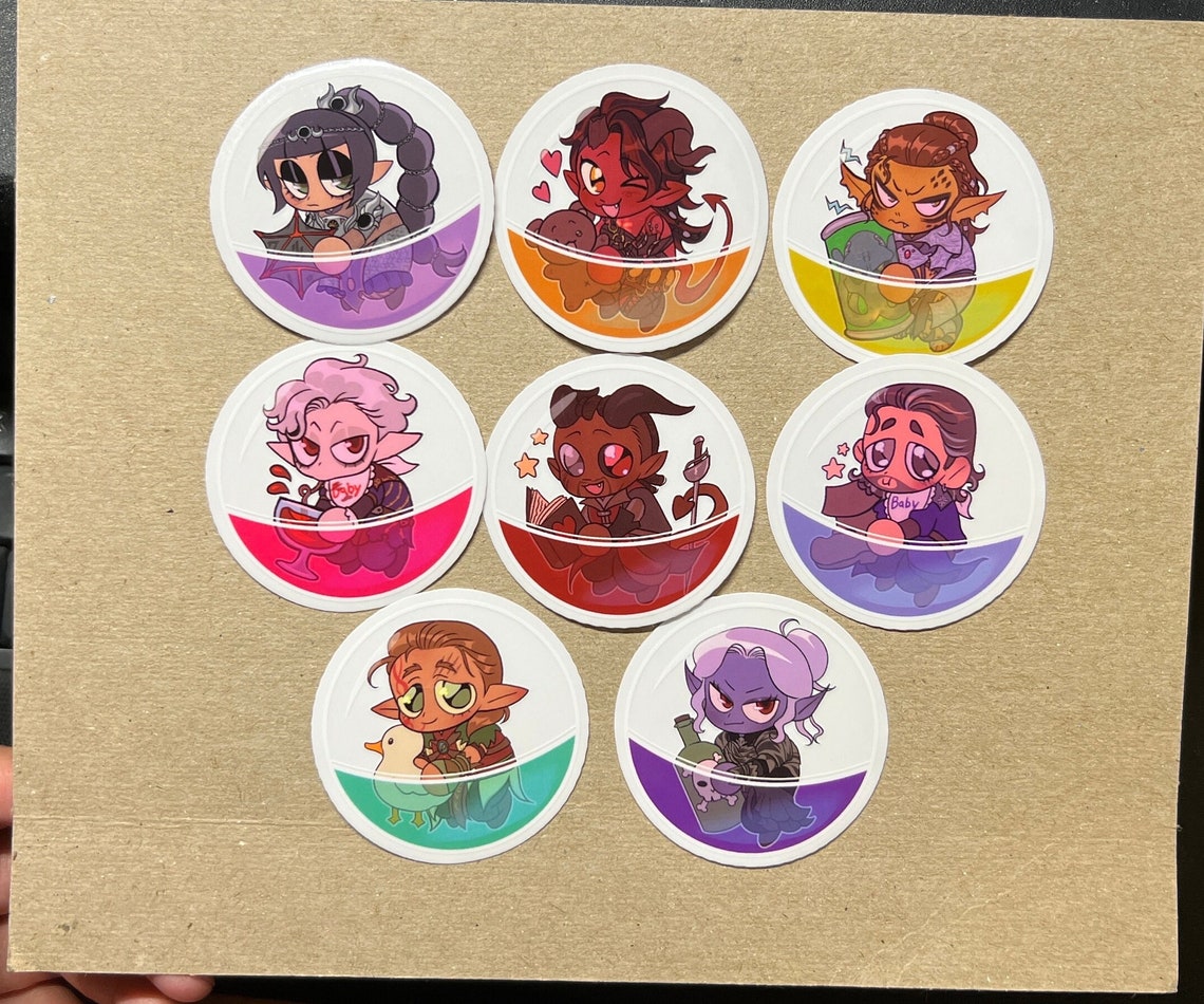 Baldurs Gate Clear Gachapon Sticker 2" - Etsy