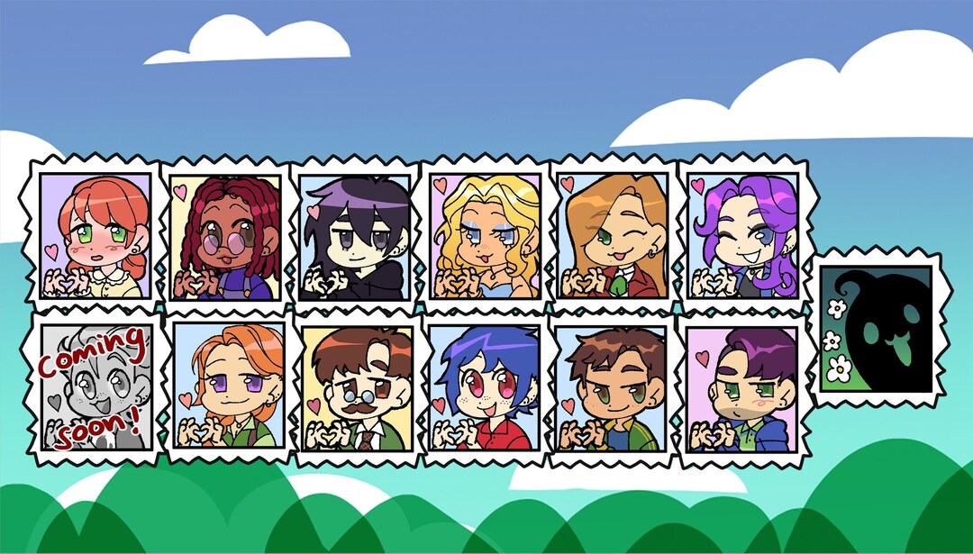 Stardew Valley Vinyl Sticker Stamps Sebastian Shane Elliott Abigail ...