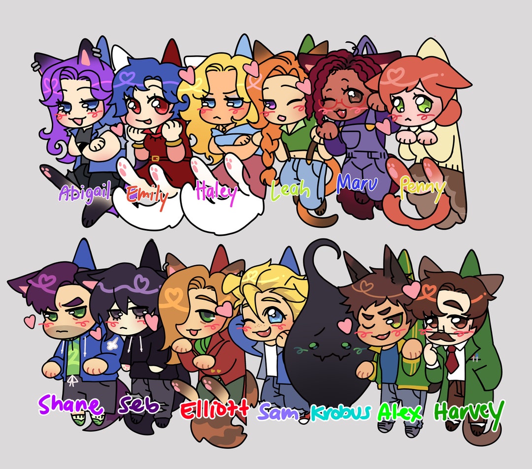 SDV Stardew Valley Scruff Kitty Acrylic Keychain Charms - Etsy