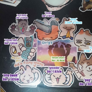 Silly Meme Cat Vinyl Stickers - Etsy