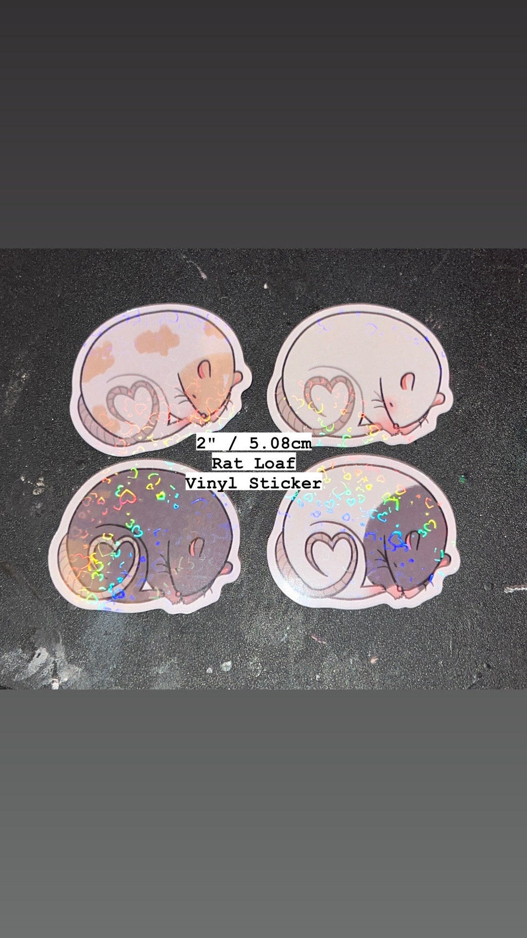 Sleep Rat Loaf Holographic Vinyl Sticker (2" / 5.08cm) - Etsy